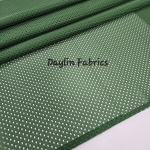 Hunter Green Athletic Sports Mesh Knit 100% Polyester Football Sports ...