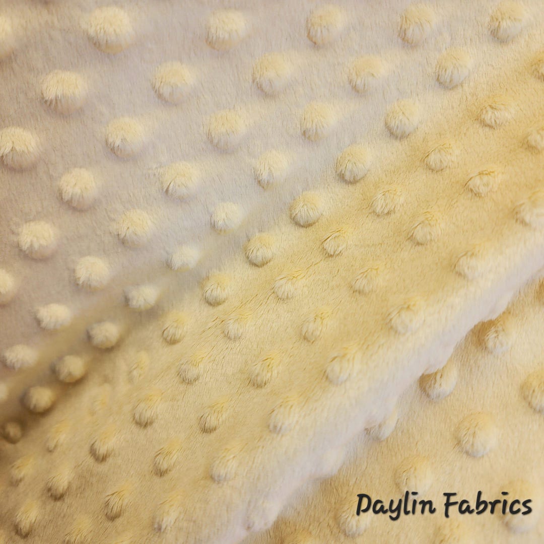 Banana Rich Embossed Dimple Dots Soft Velvety Minky Fabric for Blankets ...