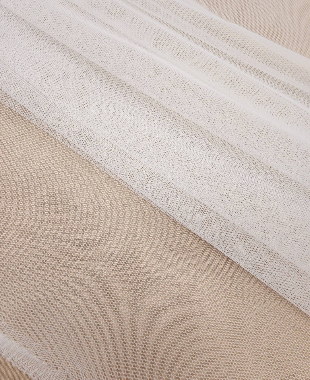 IVORY English Netting Fabric by the Yard, 58/60" Wide, Made in Japan ...