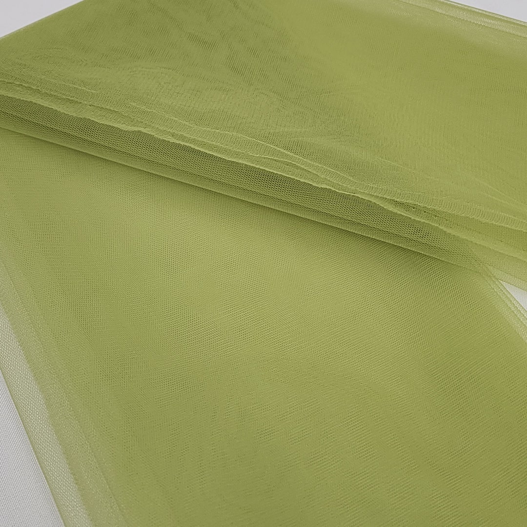 Kiwi Green Italian Tulle Luxury Fine Netting Tulle Fabric by the Yard ...