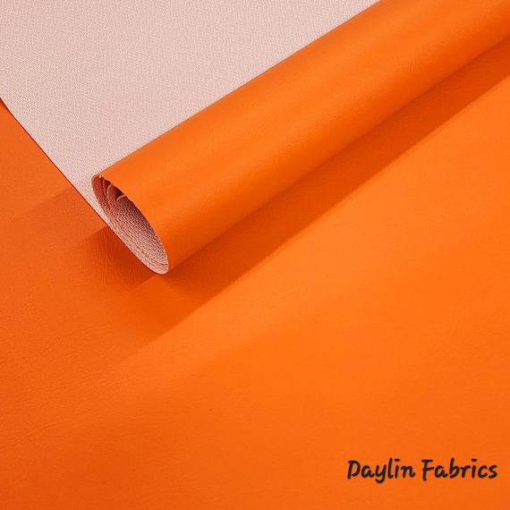 ORANGE Marine Vinyl Fabric Sold By The Yard Vinyl Fabric Faux Leather Pleather Upholstery 54 Wide For Embroidery ITH Crafts STYLE 154