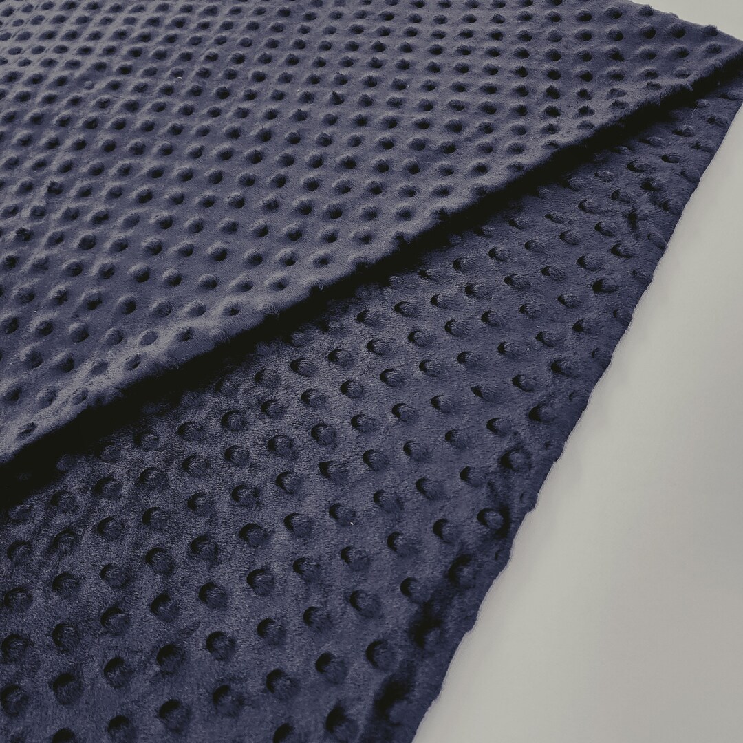 Navy Blue Dot Cuddle Fabric 60 Wide 100% Polyester Minky Dimple Dot ...
