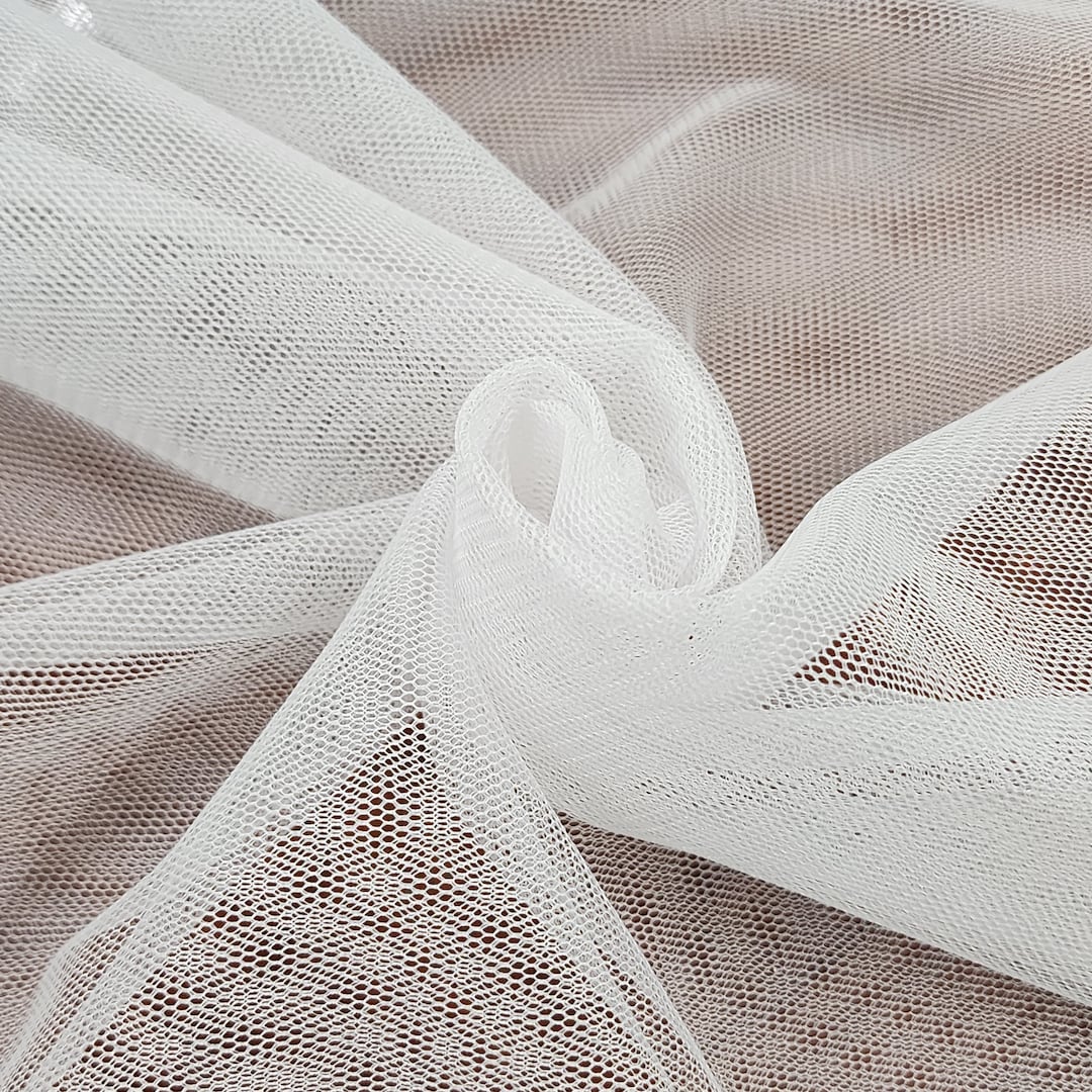 Off White English Netting Fabric by the Yard, 58/60"wide, Sheer Mesh ...
