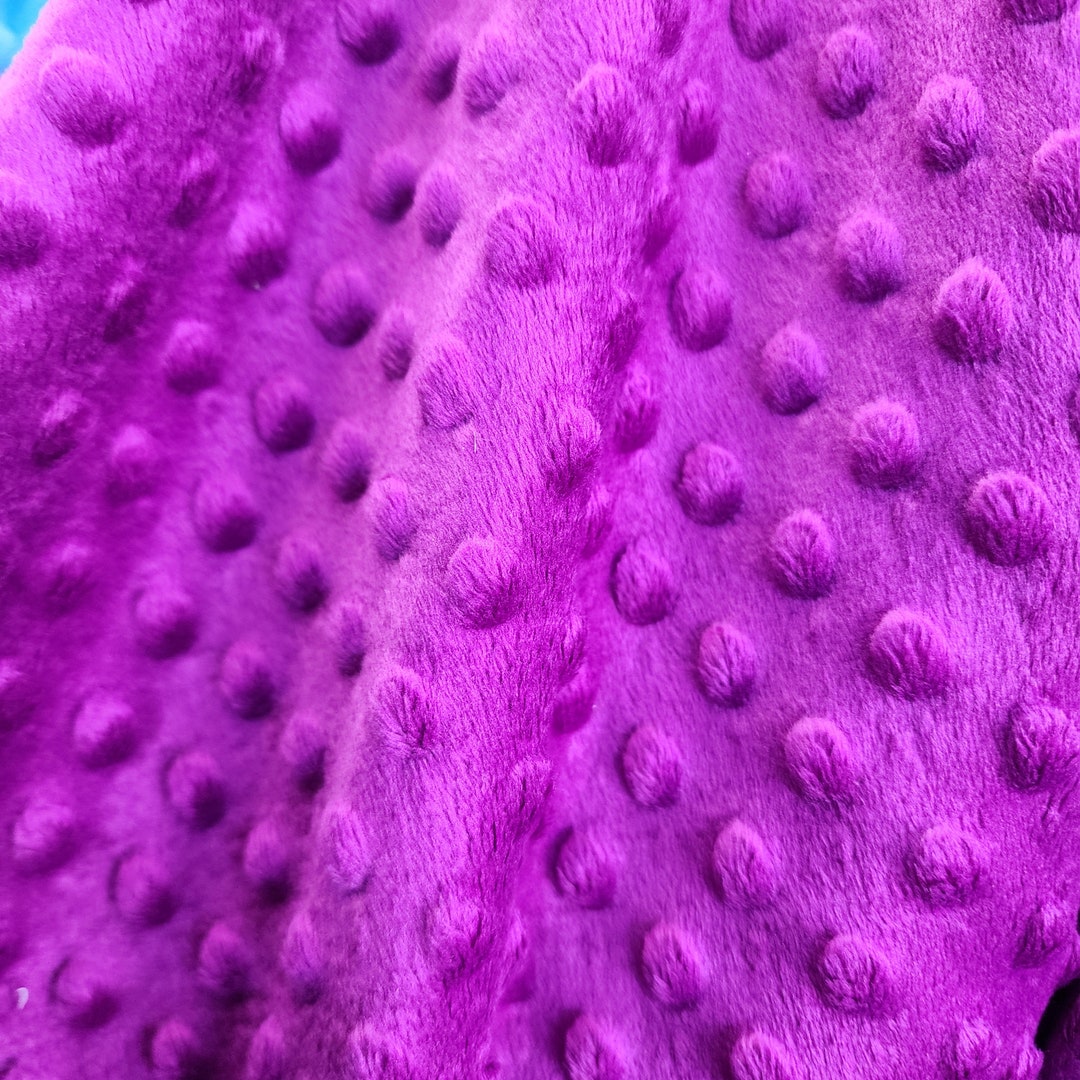 Magenta Rich Embossed Dimple Dots Soft Velvety Minky Fabric for ...
