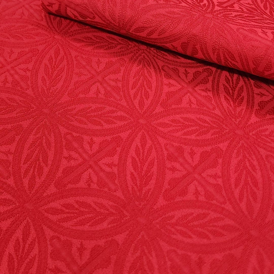 Red Liturgical Fabric Religious Jacquard Brocade Vestment Events Decor ...