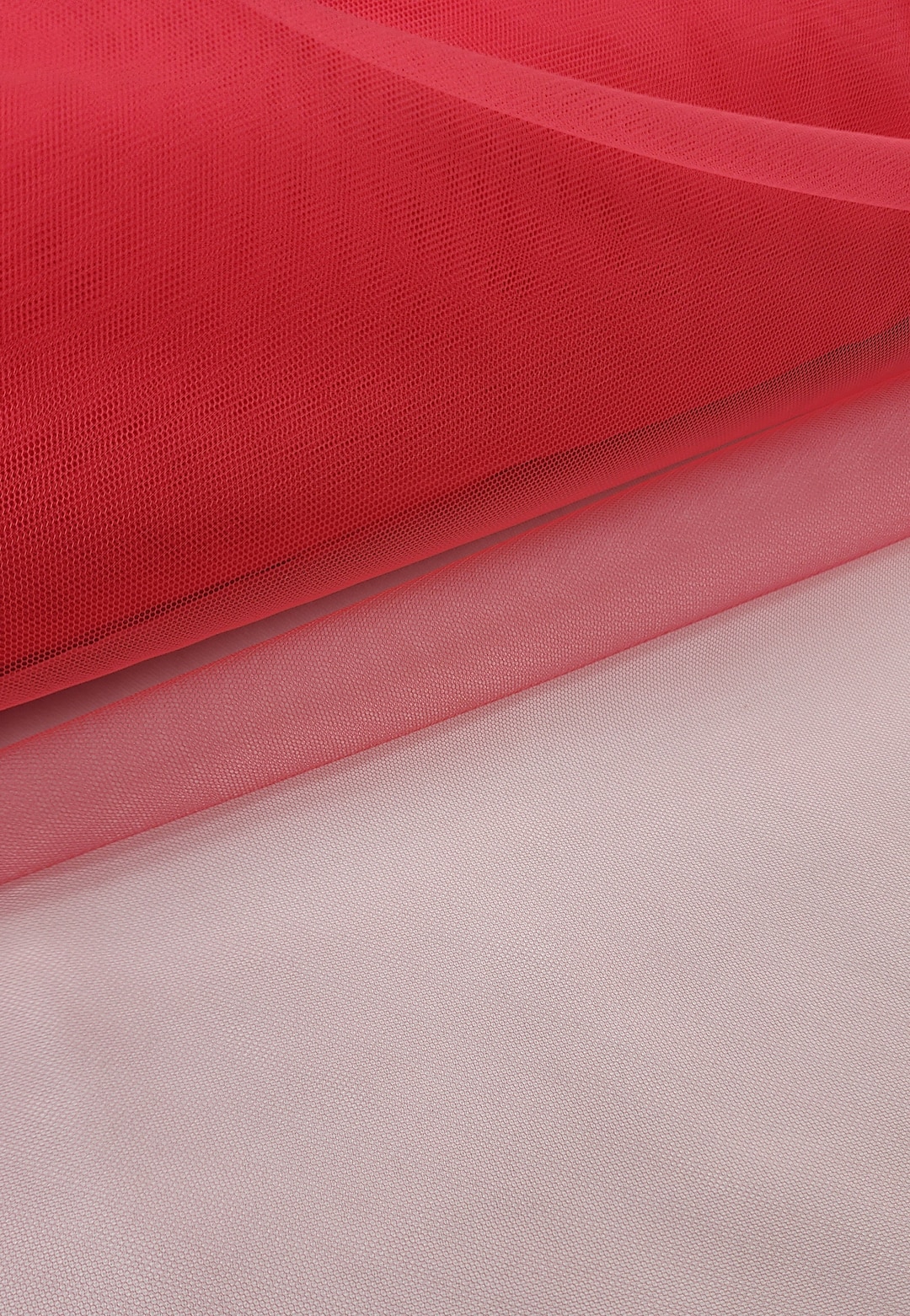 Watermelon Color Italian Tulle Veiling Fabric - Luxury Fine Netting ...