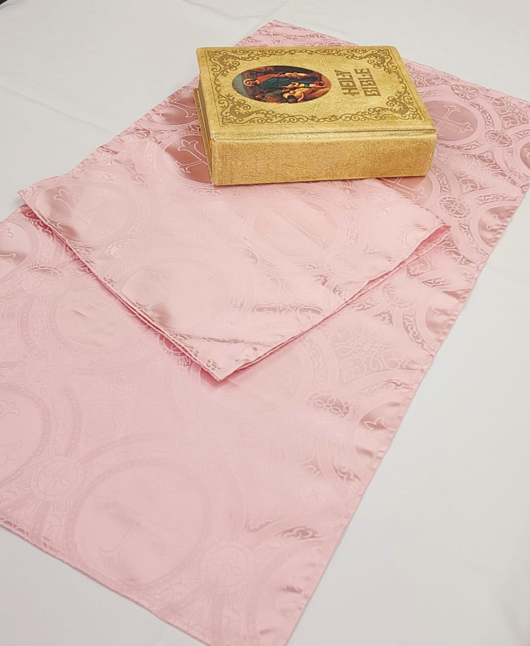 Pink Liturgical Prayer Table Cloth Home Altar Catholic Christian Lent ...