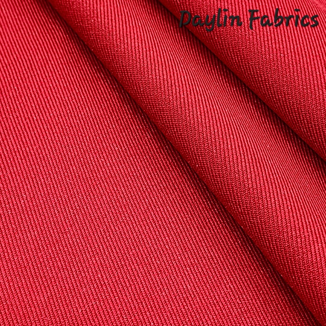 RED Polyester Gabardine Fabric by the Yard for Suits Overcoats Trousers ...