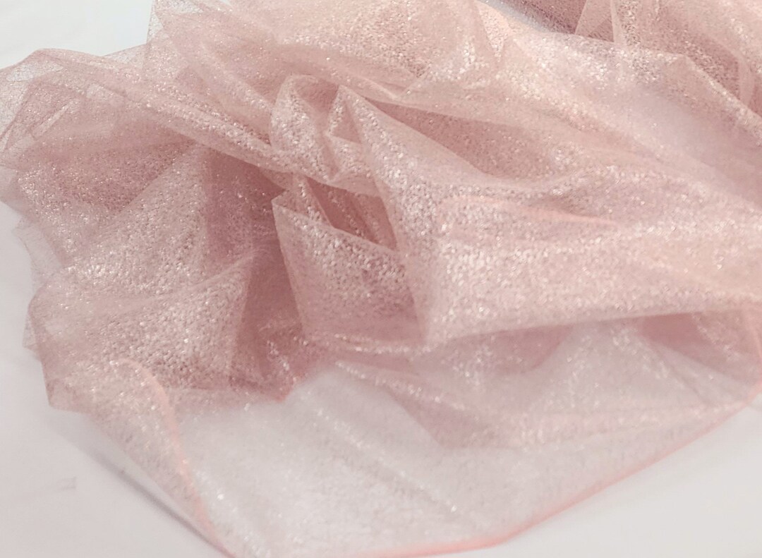 Swiss Blush Pink Metallic Susemi Tulle Fabric by the Yard for Veiling ...