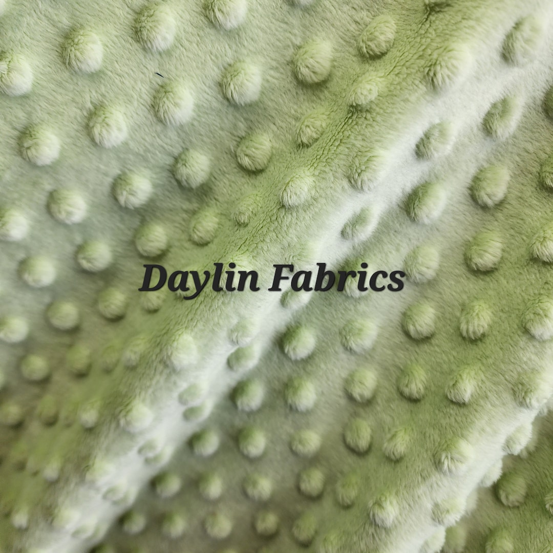 Sage Green Rich Embossed Dimple Dots Soft Velvety Minky Fabric for ...