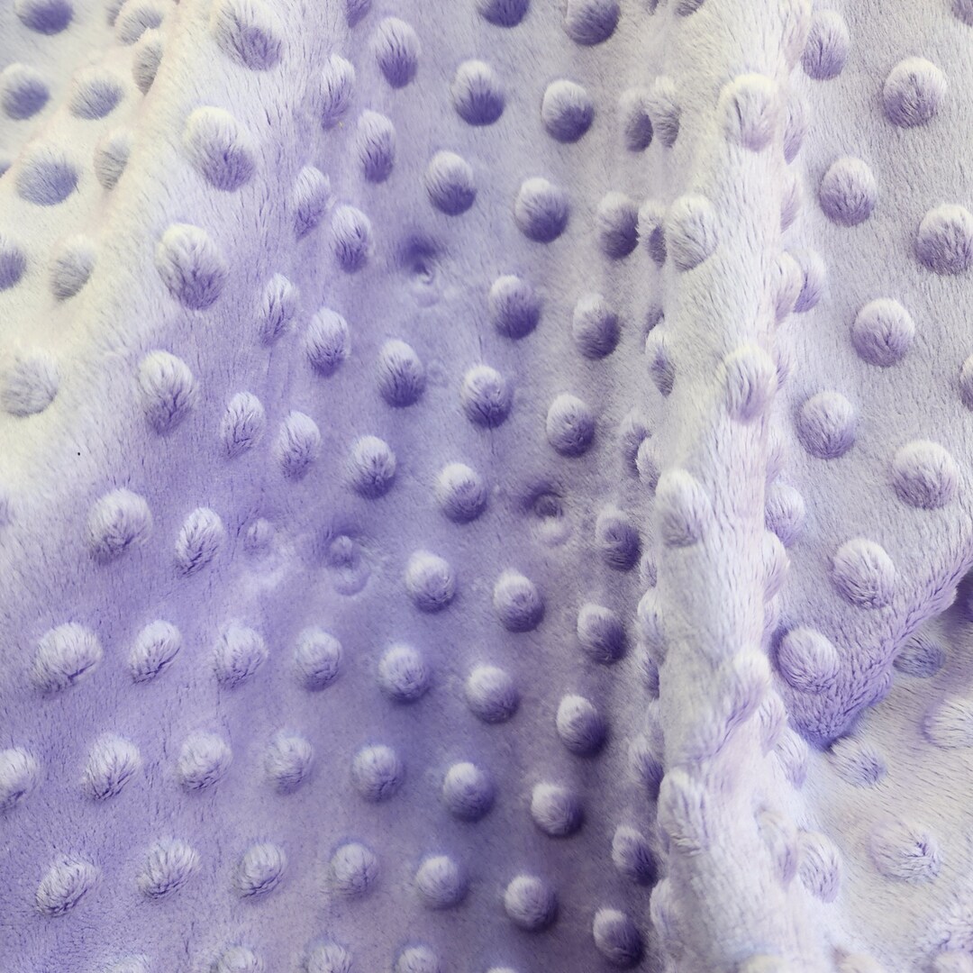 LAVENDER Dot Cuddle Fabric 60 Wide 100% Polyester Minky Dimple Dot Soft ...