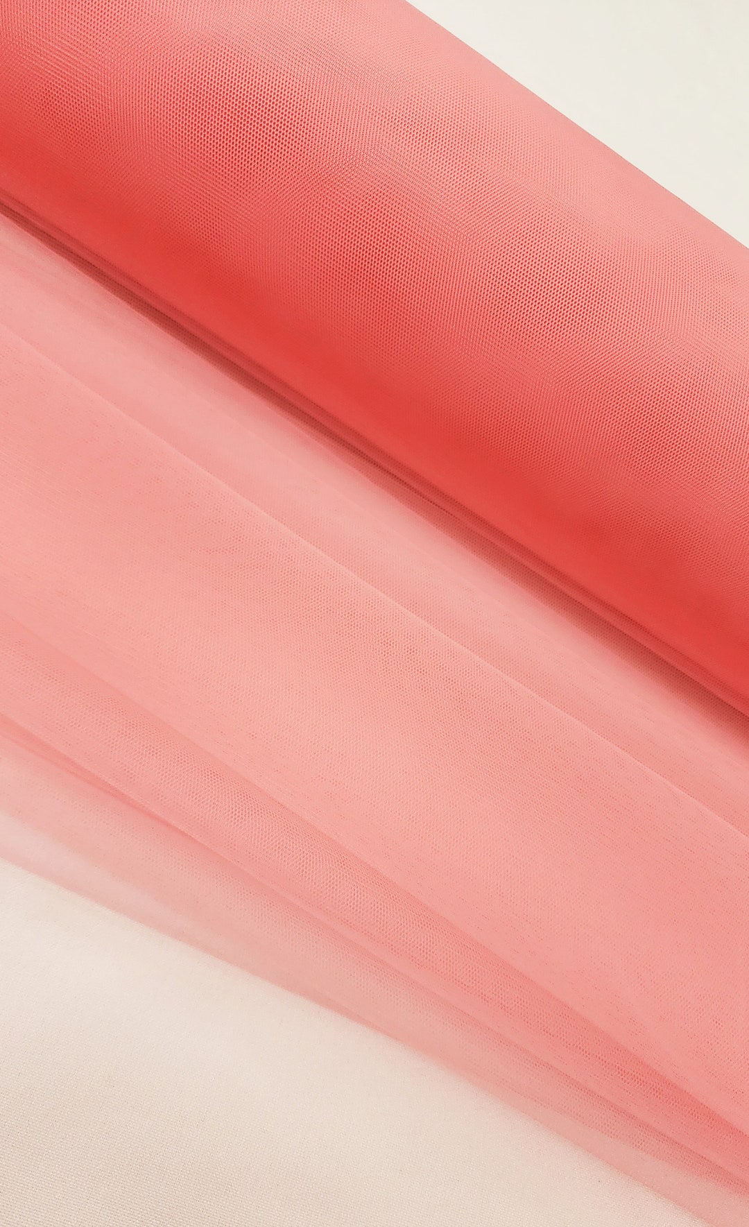 Conch Shell Coral Italian Tulle Luxury Fine Netting Tulle Fabric by the ...