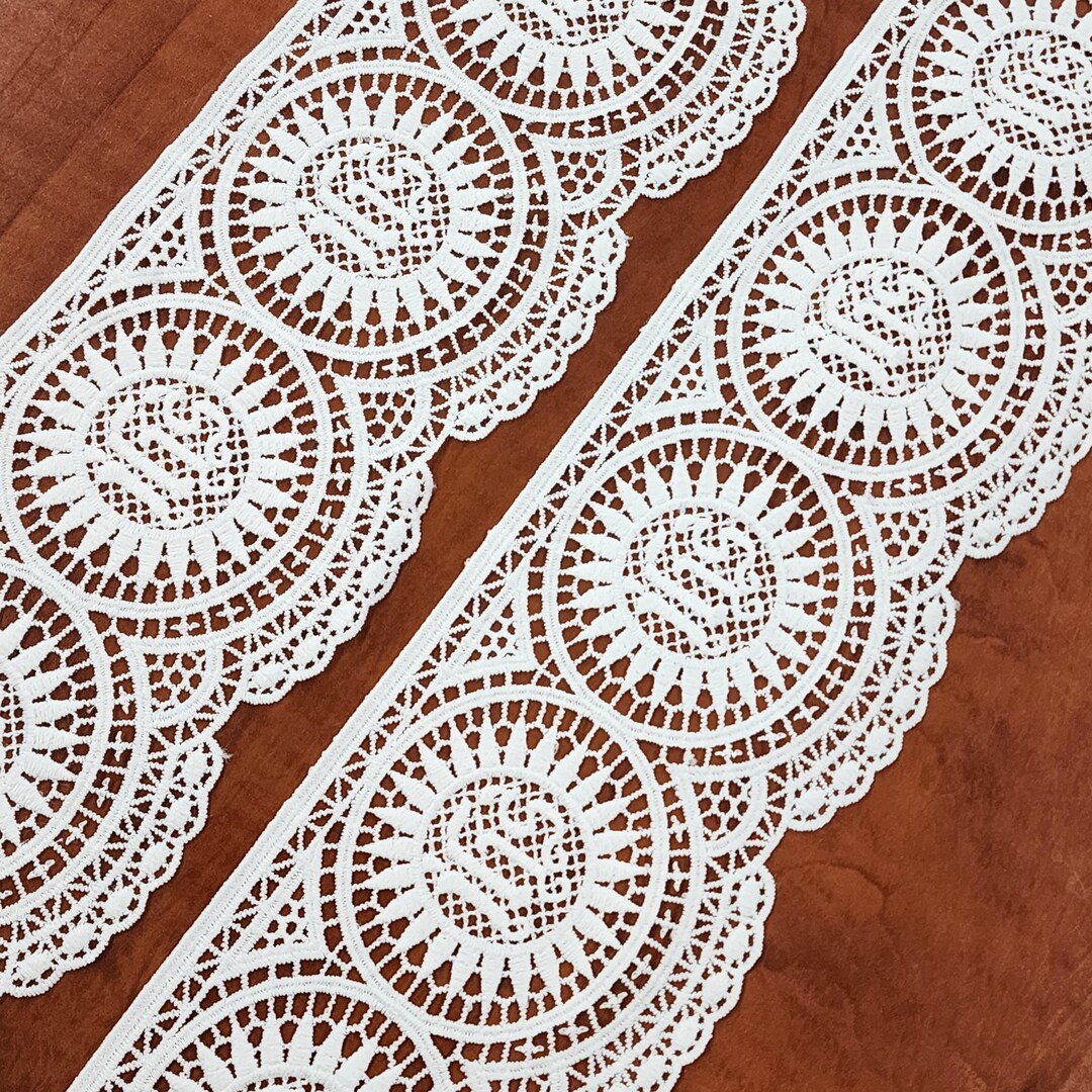 White Marian Lace Liturgical Trim Fabric Altar Decor Catholic Edging ...