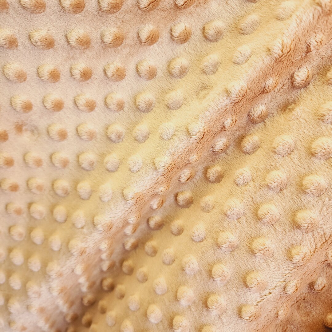 Taupe Rich Embossed Dimple Dots Soft Velvety Minky Fabric for Blankets ...
