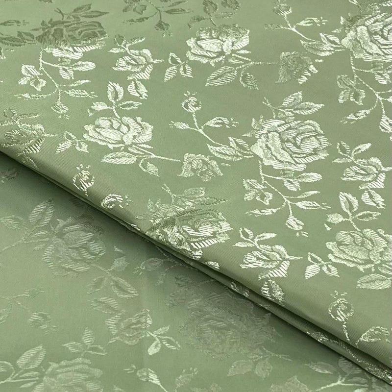 Sage Floral Fabric - Etsy