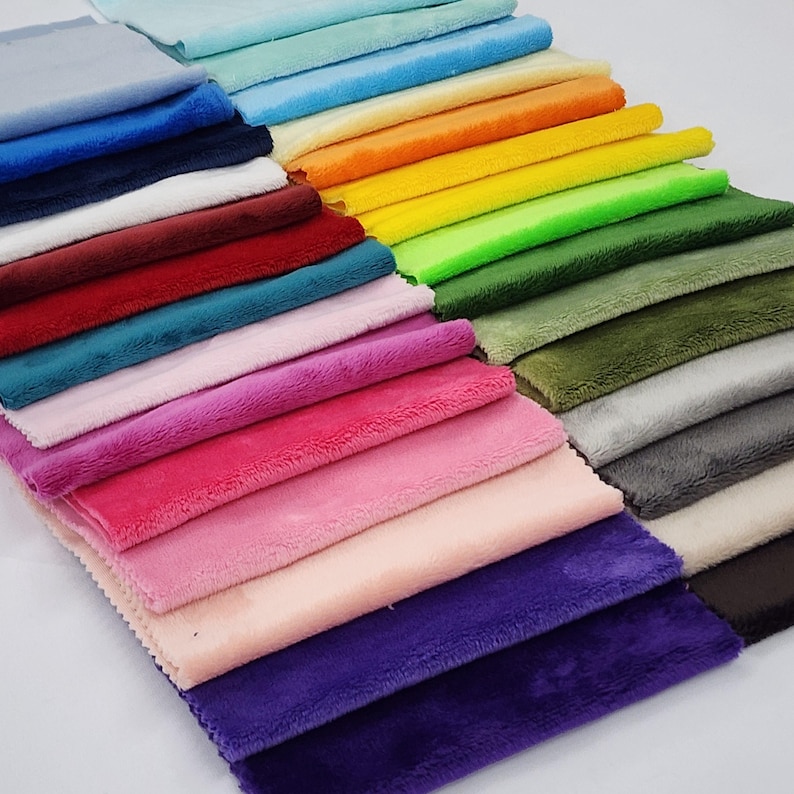 Solid Smooth Minky Fabric for Quilting Blankets Baby Pet Accessories ...