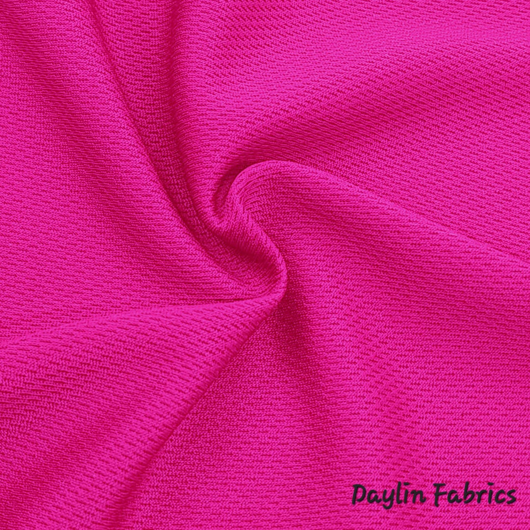 Dark Fucshia Polyester Dimple Sports Mesh Knit Fabric by the Yard ...