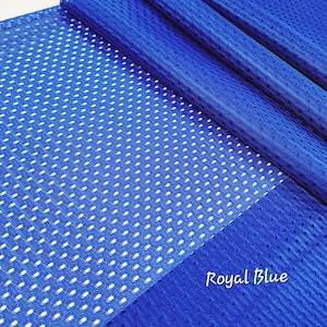 Royal Blue Athletic Sports Mesh Knit 100% Polyester Football Sports ...