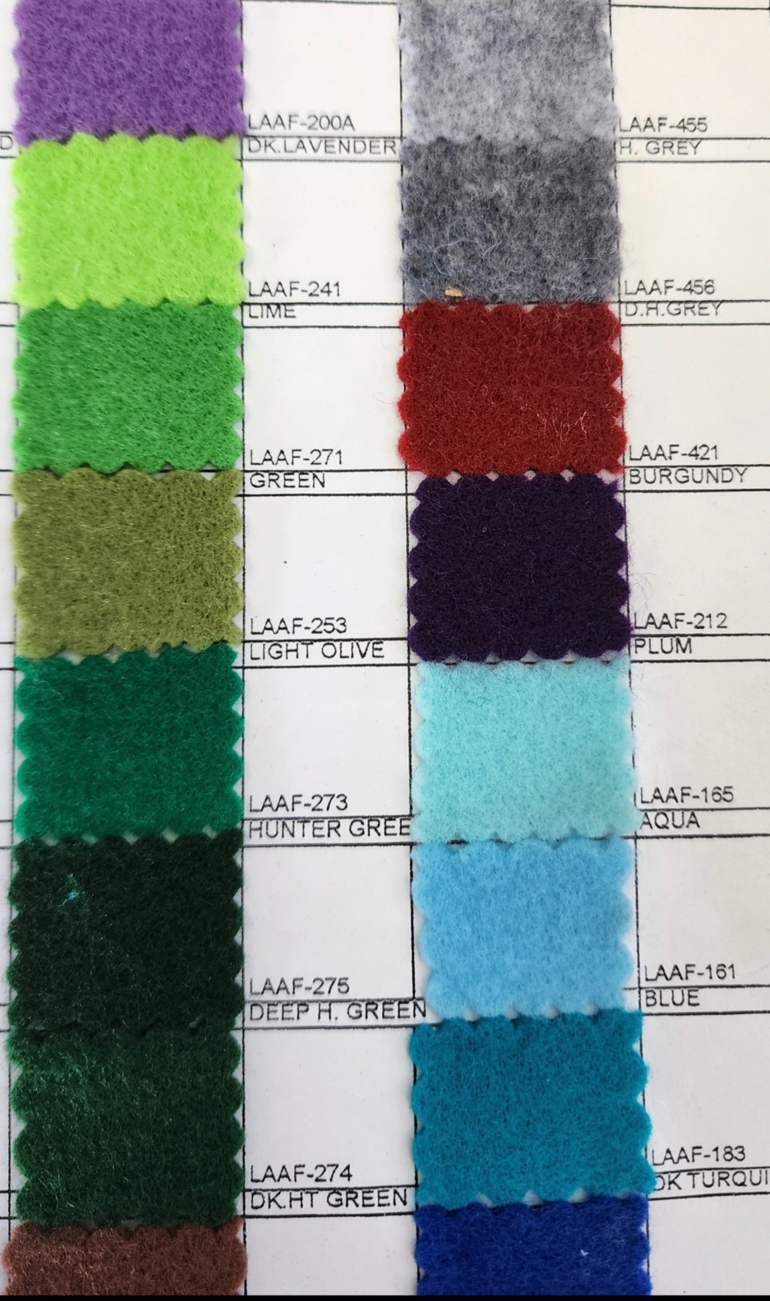 HUNTER GREEN 72" Wide Acrylic Felt Fabric by the Yard & Bolt, High ...
