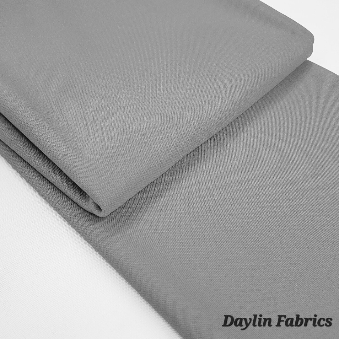 Gray Silver Polyester (not Neoprene) Scuba Double Knit Fabric by the ...