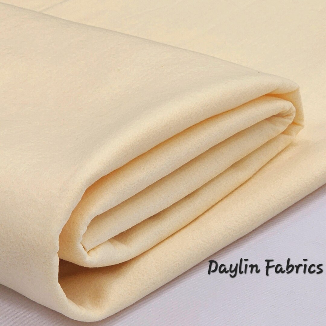 Sand Cream Acrylic Felt Fabric by the Yard, Crafts Fabric, 72” Inches ...
