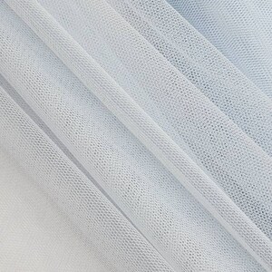 Light Blue English Netting Fabric by the Yard - Light Weight Net ...