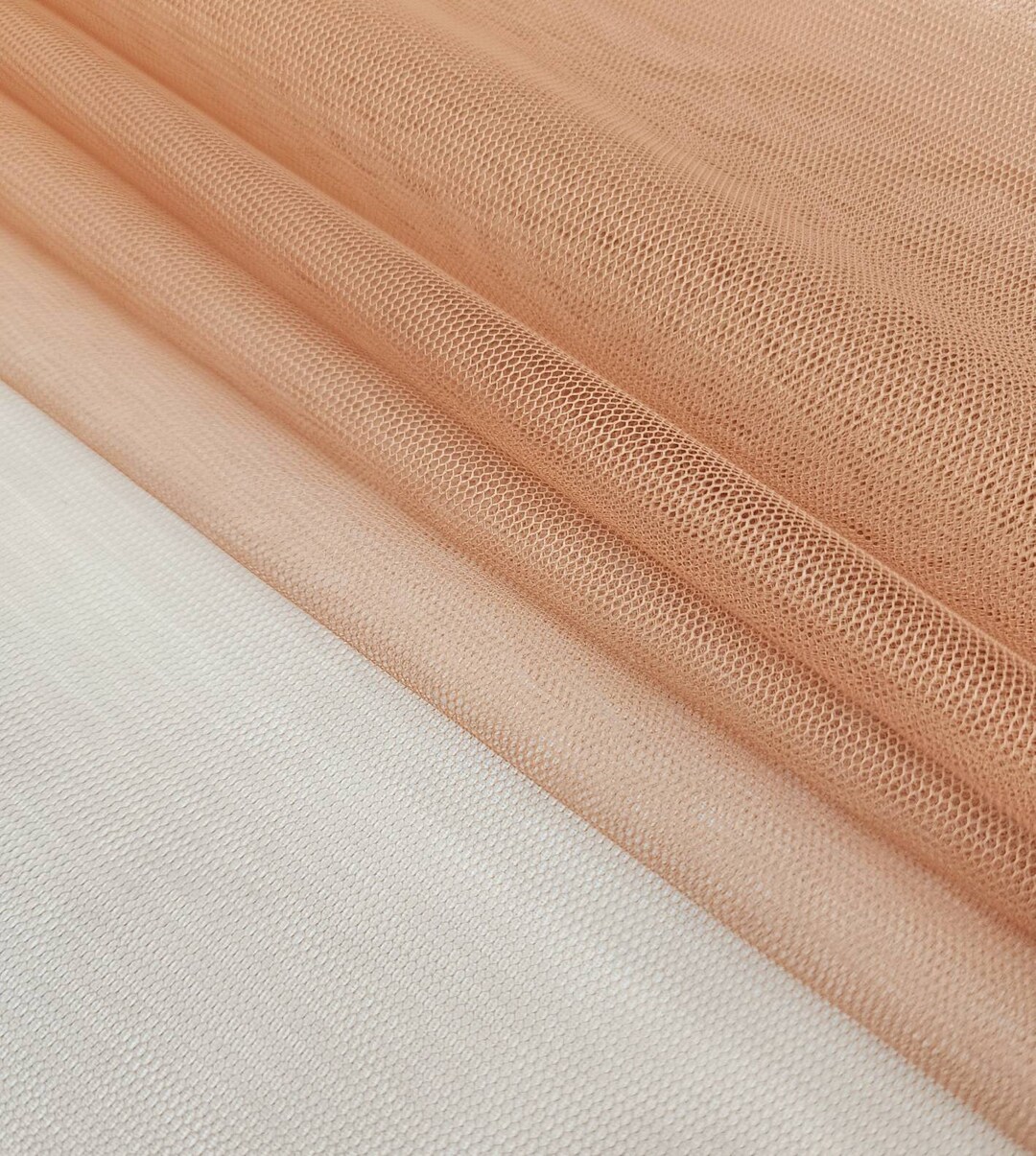 Nude Skin Color English Netting Fabric - Light Weight Net - Soft ...
