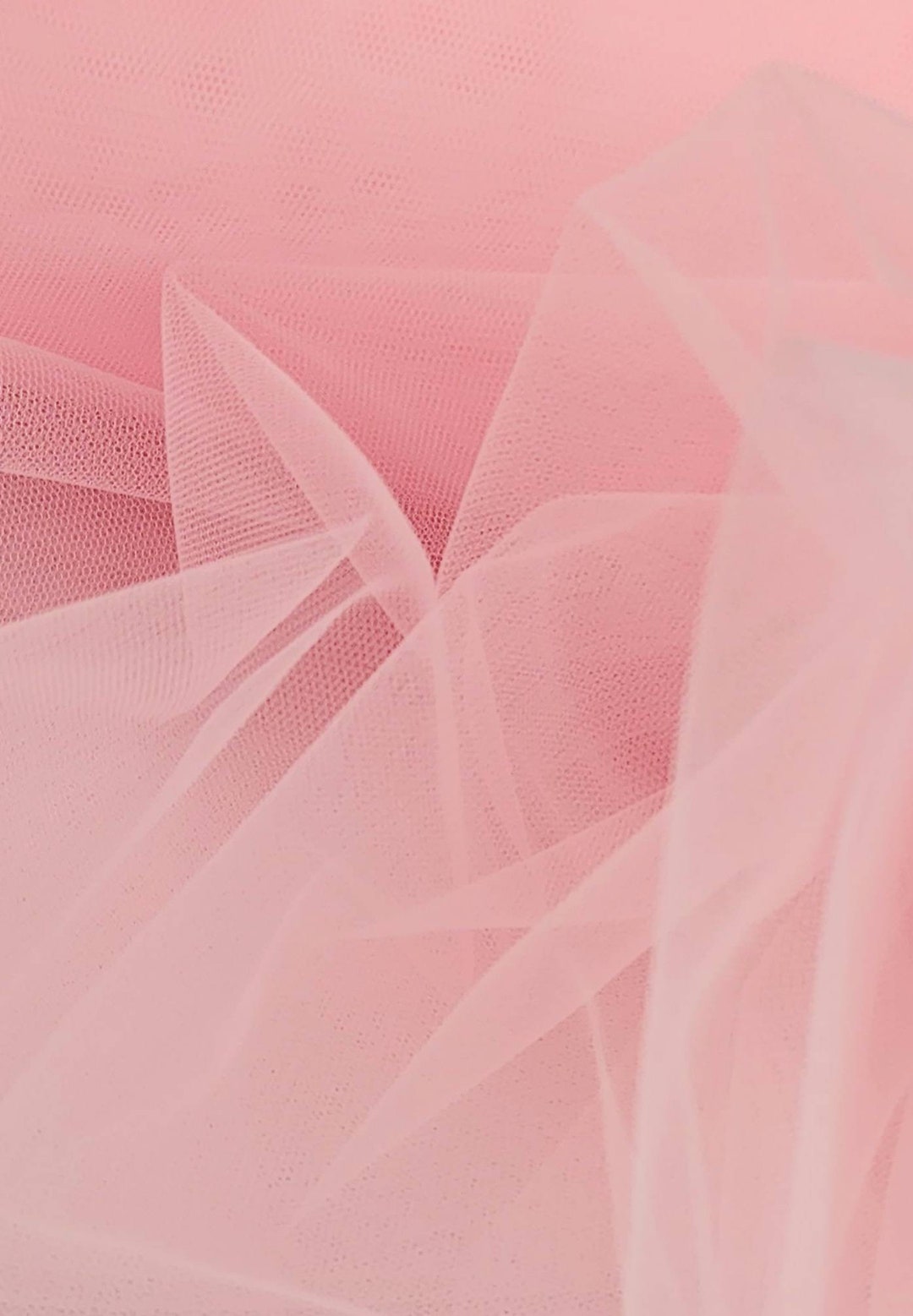 Pink Pink Italian Tulle Luxury Fine Netting Tulle Fabric by the Yard ...