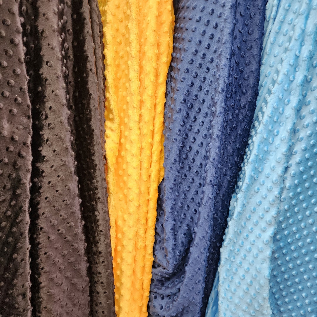 4 Colors Rich Embossed Dimple Dots Soft Velvety Minky Fabric for ...