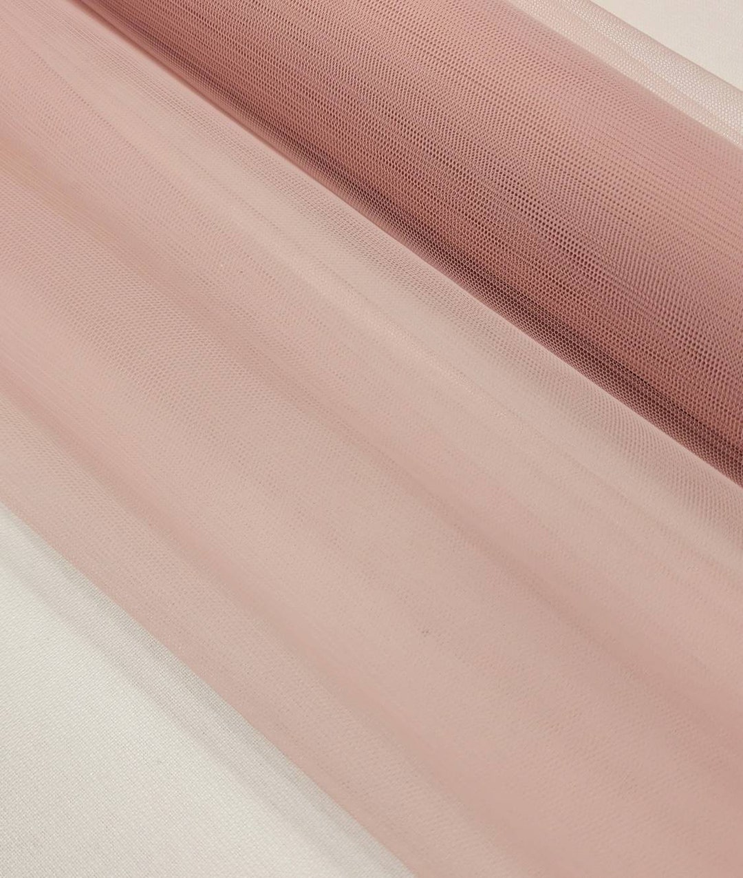 Blush Italian Tulle Luxury Fine Netting Tulle Fabric by the Yard for ...
