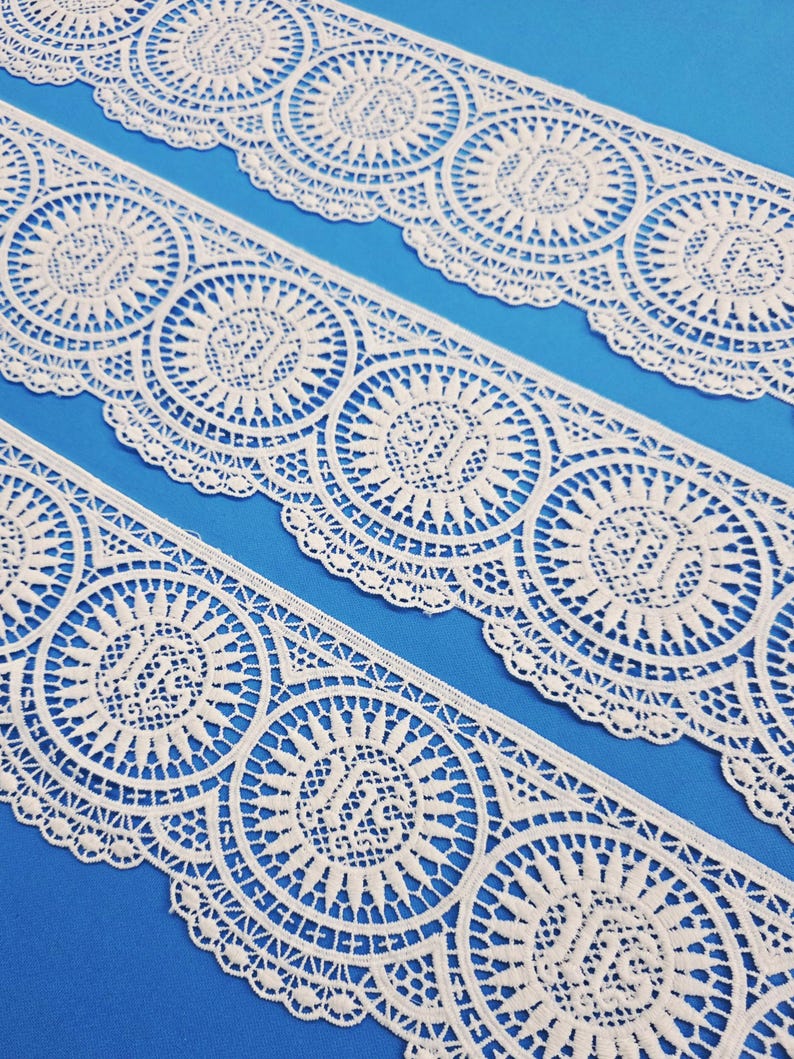 White Marian Lace Liturgical Trim Fabric Altar Decor Catholic Edging ...