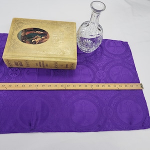 Purple Liturgical Prayer Table Cloth Home Altar Catholic Christian Lent ...