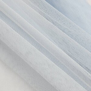 Light Blue English Netting Fabric by the Yard - Light Weight Net ...