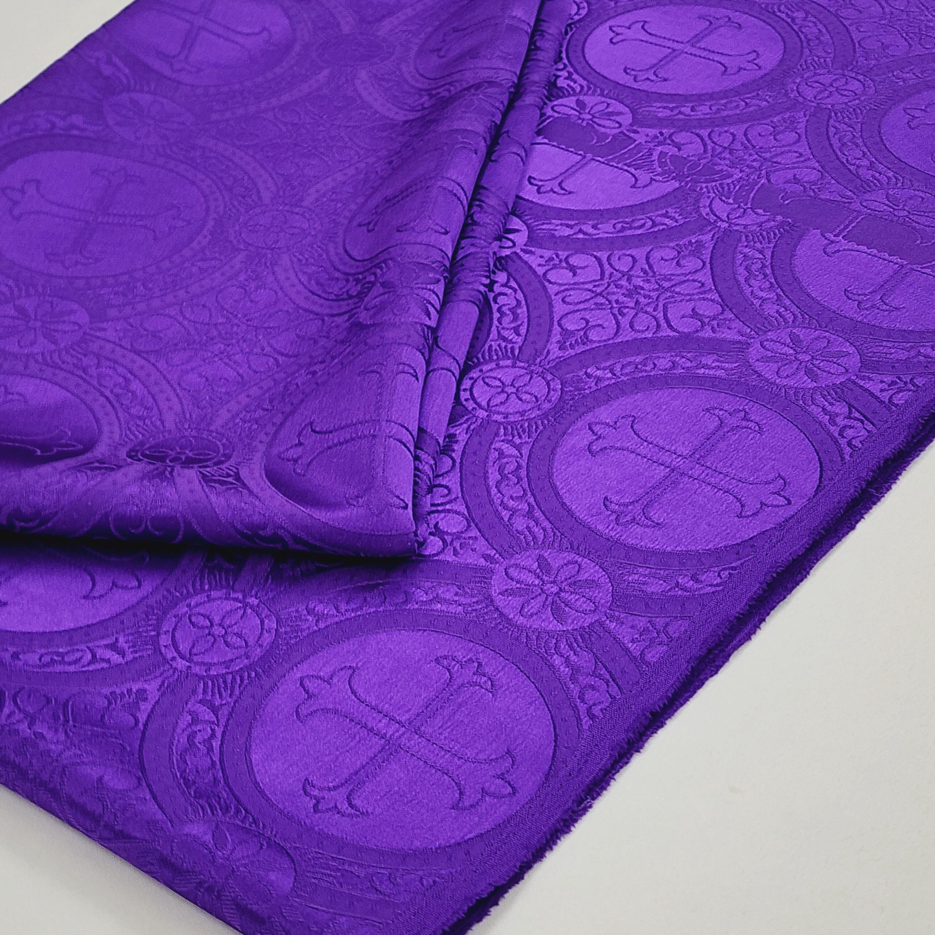 Liturgical Cross Brocade Fabric by the Yard - Religious - Jacquard ...
