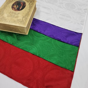 Liturgical Prayer Table Cloth Catholic Christian Catechesis Set of 4 ...