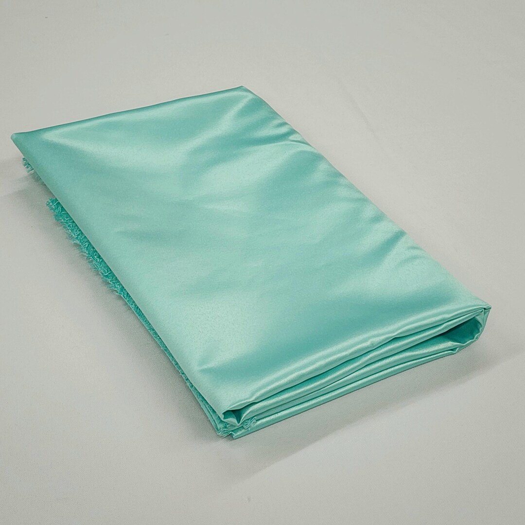 Aqua Mint Blue Smooth Bridal Dull Satin Satin for Dress Matte Satin for ...