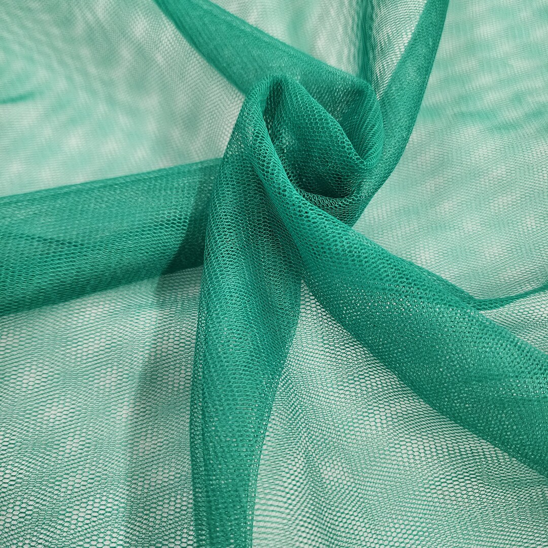 MARINO GREEN English Netting Fabric by the Yard, 58/60"wide, Sheer Mesh ...