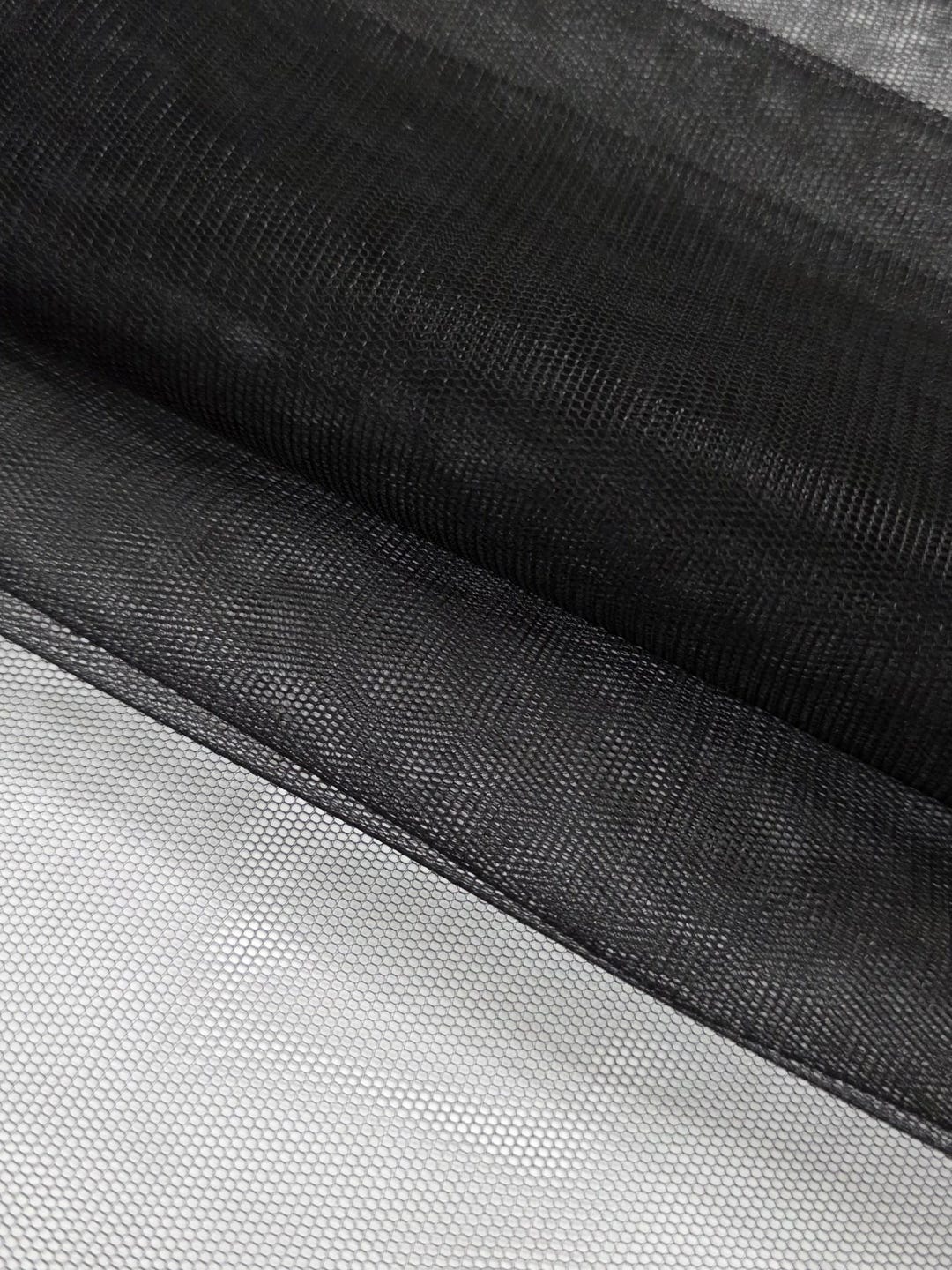 Black Italian Tulle Luxury Fine Netting Tulle Fabric by the Yard for ...