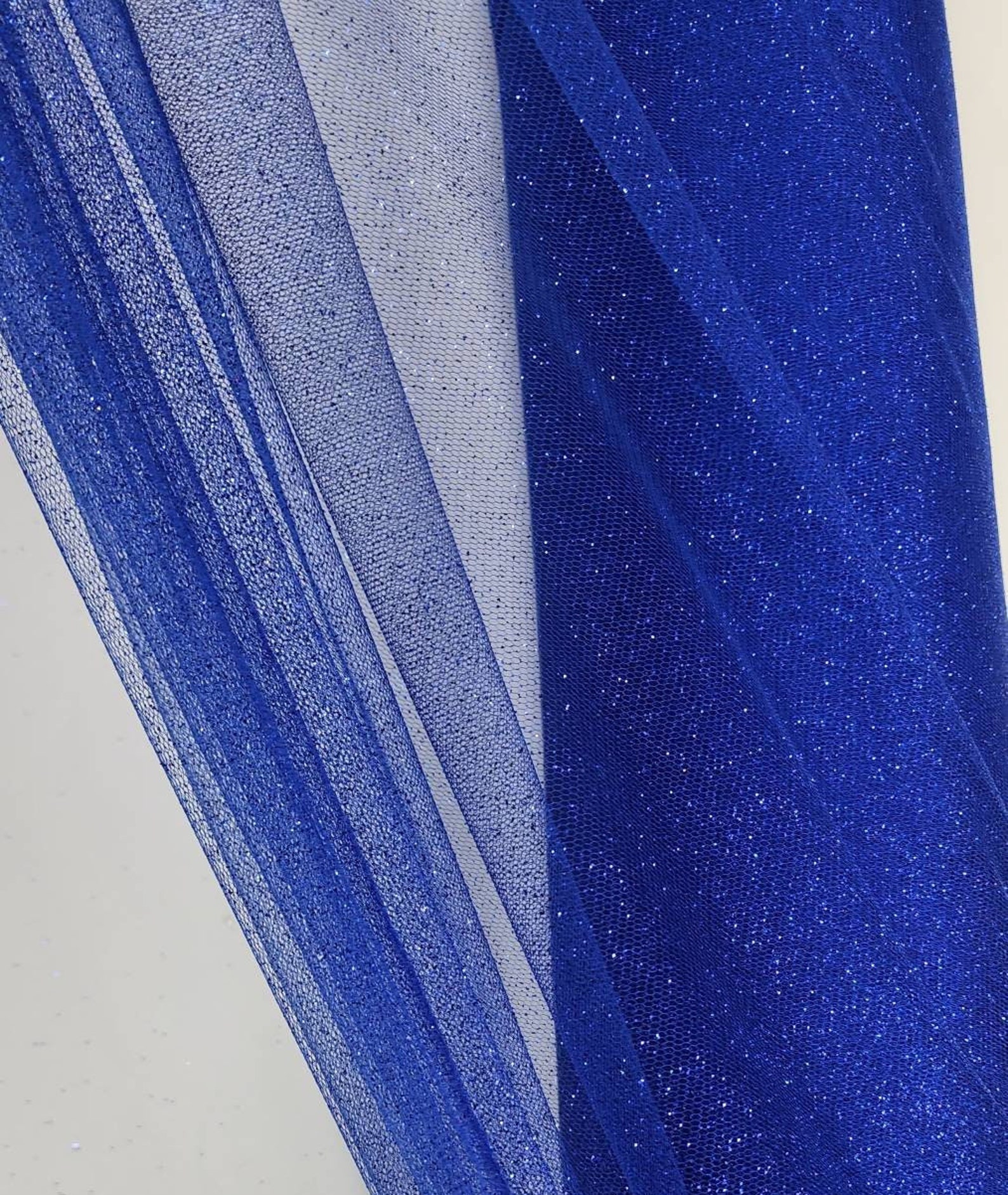 Royal Blue Glitter Tulle Royal Sparkle Tulle Fabric by the - Etsy