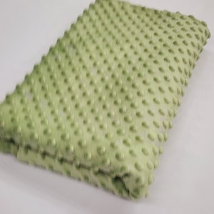 Sage Green Rich Embossed Dimple Dots Soft Velvety Minky Fabric for ...