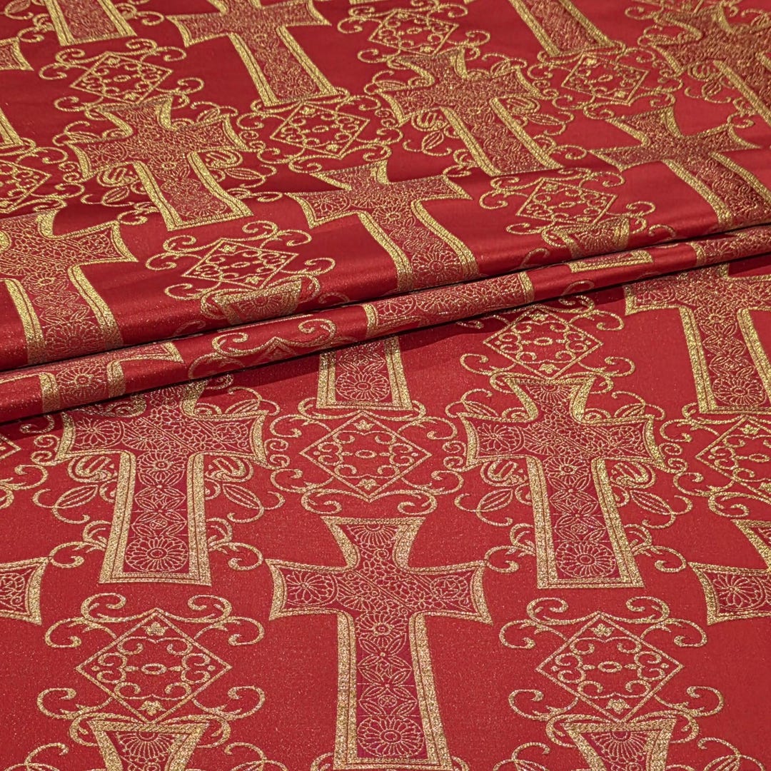 Red Gold Liturgical Catholic Christian Fabric Ecclesiastical Altar ...