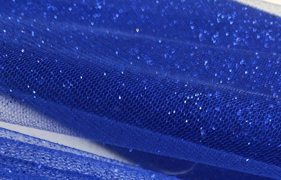 Royal Blue Glitter Tulle Royal Sparkle Tulle Fabric by the Yard for ...