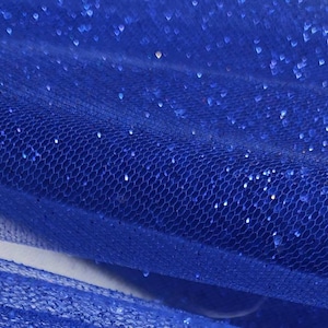 Royal Blue Glitter Tulle Royal Sparkle Tulle Fabric by the Yard for ...