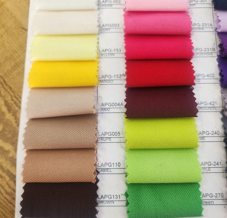 CAMEL Polyester Gabardine Fabric by the Yard for Suits Overcoats ...