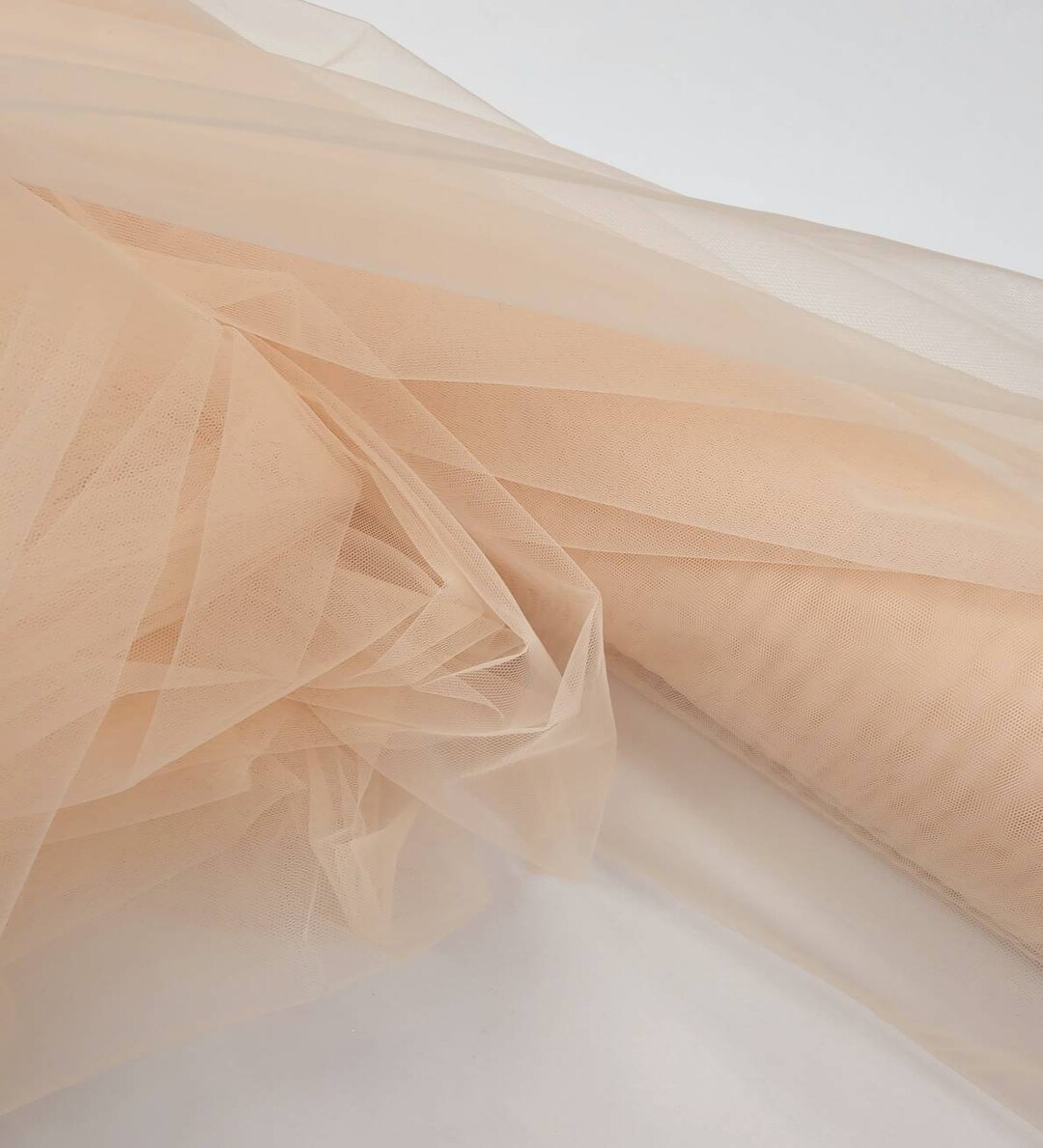 CHAMPAGNE Italian Tulle Luxury Fine Netting Tulle Fabric by the Yard ...