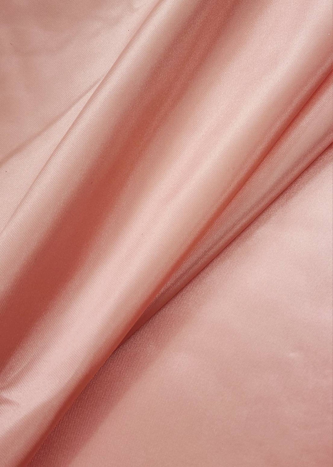BLUSH Shiny Satin Fabric - Silky Wedding Bridal Satin by the Yard for ...