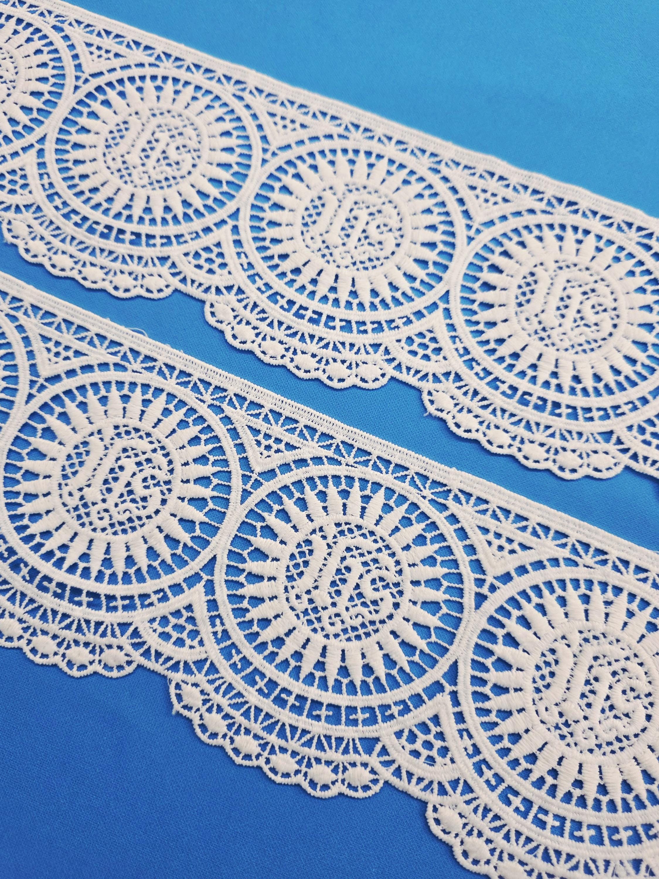 White Marian Lace Liturgical Trim Fabric Altar Decor Catholic Edging ...
