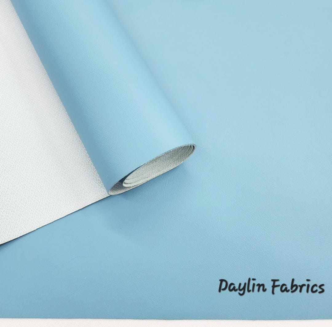 Baby Blue Marine Vinyl Fabric Sold by the Yard Vinyl Fabric Faux ...