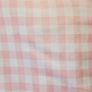 White Light Pink Blush 1 Big Checkered Gingham Buffalo Pattern Poly ...