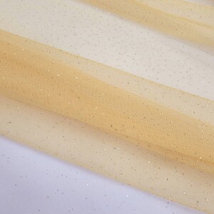 GOLD Glitter Sparkle English Netting Tulle Fabric by the Yard - STYLE ...